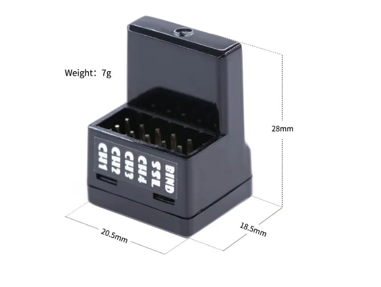 DASMIKRO DSK-241N KO PROPO FHSS COMPATIBLE ANTENNA-FREE RECEIVER FOR KO PROPO EX-RR EX-2 EX-1 ...